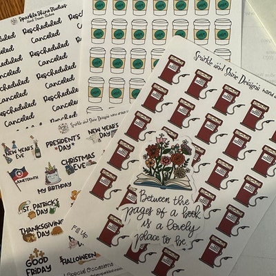 Grades and Reports Teacher Planner Stickers - Etsy