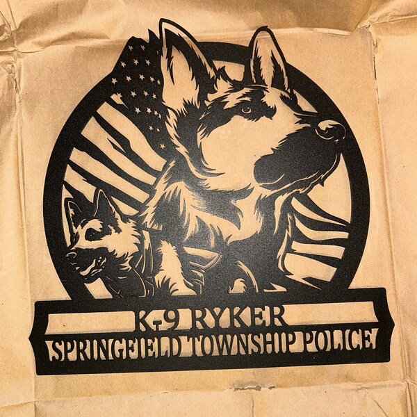 Custom K9 Police Dog Sign, Custom K9 Sign, Custom Metal Art ...