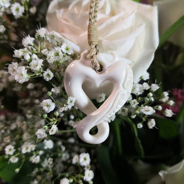 Maori Polynesian Bone Pendant With Adjustable Rope Necklace - Etsy