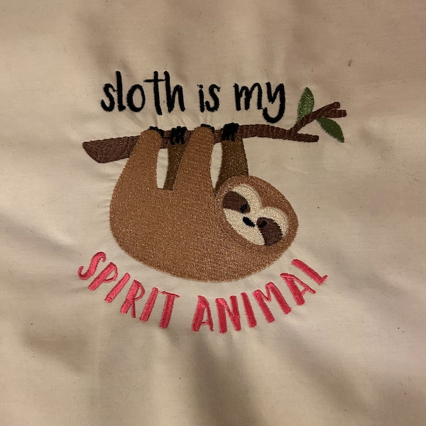 Sloth Life Embroidery Designs, 15 Cute Animal Designs Included, Machine ...