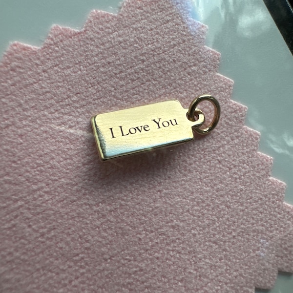 Personalized Mini Tag Charm • 14K Gold Filled Tag or 925 Sterling ...