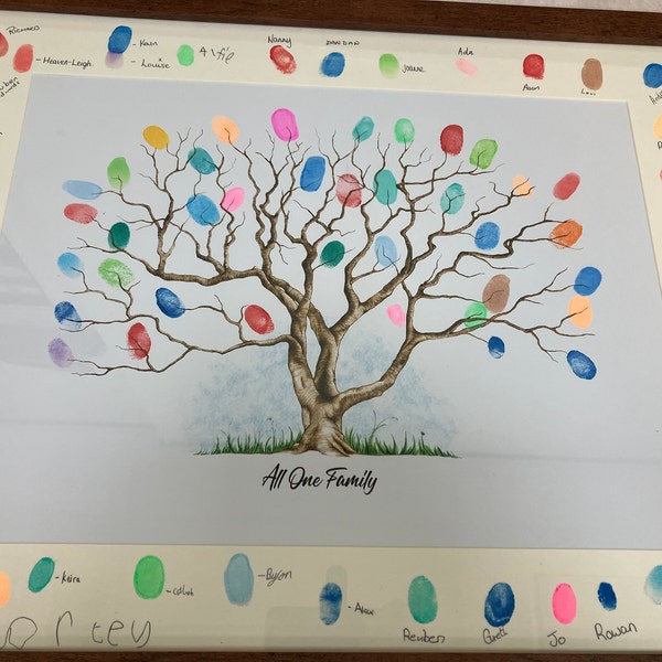 Main Wedding Fingerprint Tree Instant Download Decoration Birthday ...