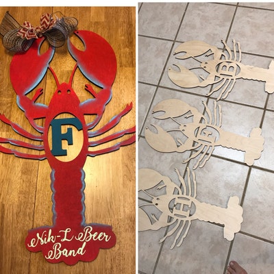 Crawfish 01656C Monogram, Any Letter, Laser Cutout, Your Initial ...