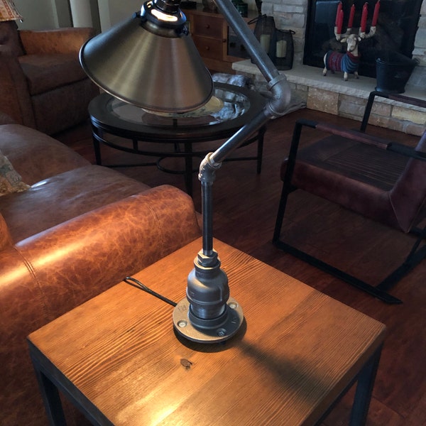 No. 13 [adjustable Industrial Light Fixture – Edison Bulb Pipe Lamp] - Etsy