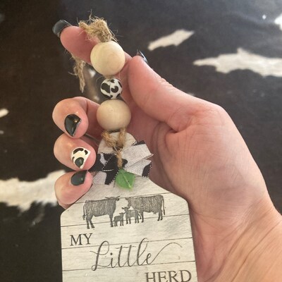 Cow, Cow Tag, Door Hanger , Christmas , Cow Print , Rustic, Farmhouse ...