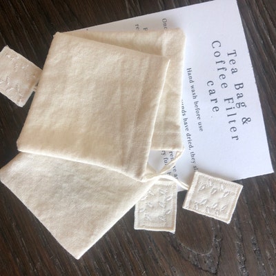 Reusable Tea Bags Unbleached Organic Cotton - Etsy
