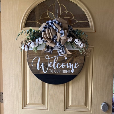 Cozy Cabin Round Welcome Sign Rustic Farmhouse Décor Front - Etsy