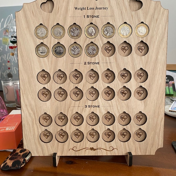 Personalised 3 Stone Weight Loss Chart Pound for Lb - Slimming Aid ...