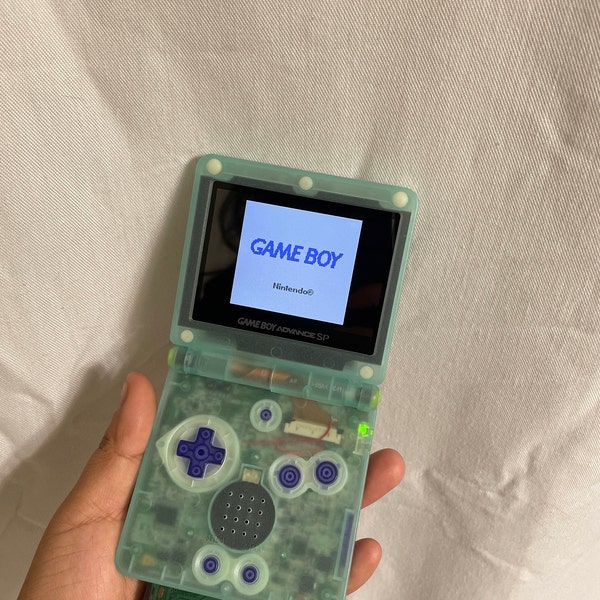 Custom GBASP IPS Modded Gameboy Advance SP - Backlit Screen With New ...