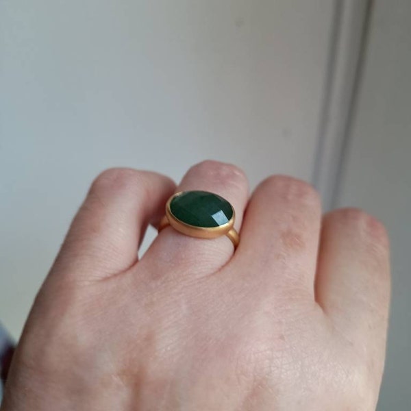 Red Ruby Gold Bezel Ring · Ruby Statement Ring · Gold Bezel Stack Ring · Chunky Gemstone Ring ...