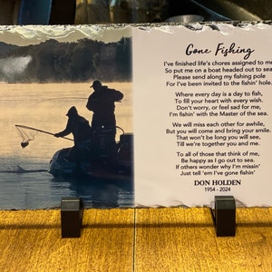 Gone Fishing Memorial, in Loving Memory Sign, in Loving Memory Gifts ...