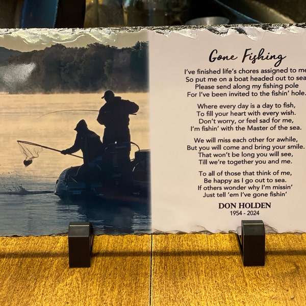 Gone Fishing Memorial, in Loving Memory Sign, in Loving Memory Gifts ...