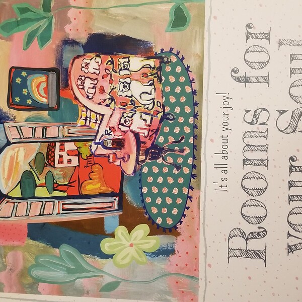 Cozy Reading Chair Gouache Print From Original Painting Whimsical Art ...