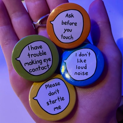 Ask Before You Touch Pin Badge Button - Etsy