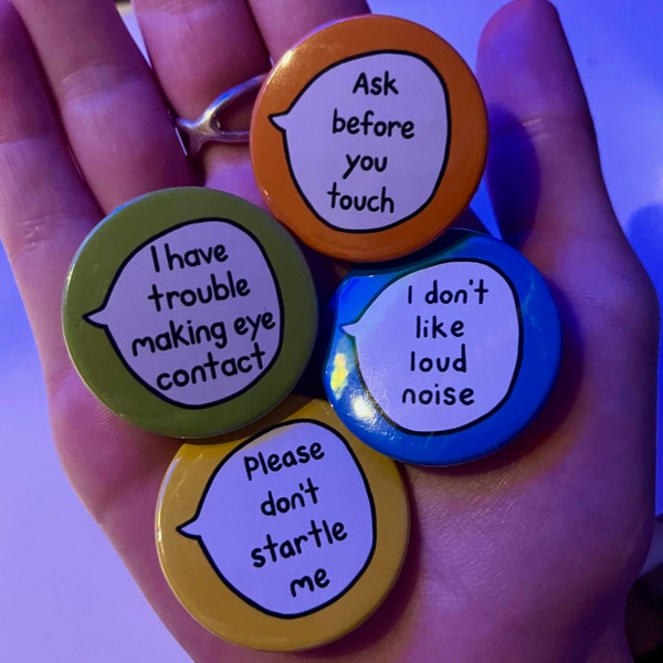 Ask Before You Touch - Pin Badge Button - Etsy