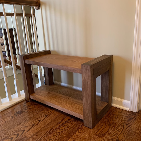 36 Inches Rustic Entryway Bench, Modern Entryway Bench, Bench Storage ...