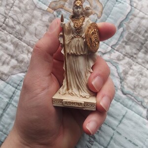 Vintage Athena Mini Statue Small Hand-painted Ancient Greek Goddess ...