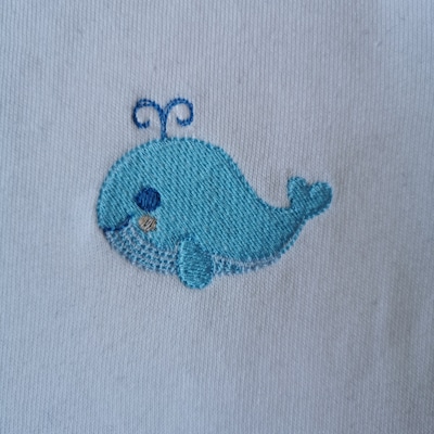Mini Whale Machine Embroidery Design Small Whale Cute Baby Whale Blue ...