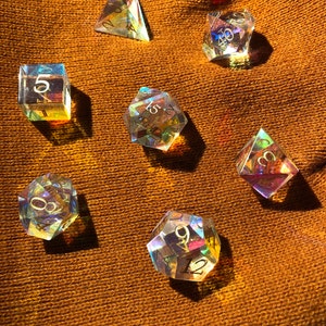 Prismatic Glass Dice Set - Etsy
