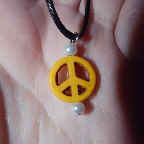 Peace Sign Beaded, Cord and Chain Necklaces - Etsy