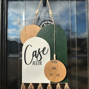 BOHO Baby Hospital Door Hanger Sign Baby Shower Gift Nursery Sign ...