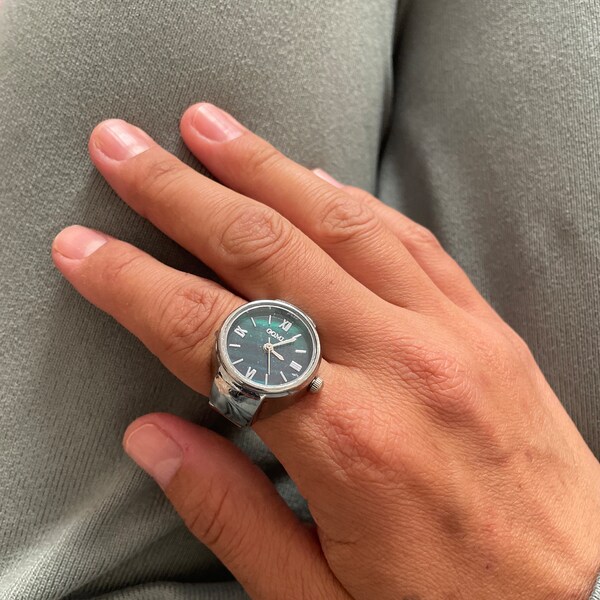 Y2K Vintage Watch Ring Functional Unique Clock Mini Watch Girlfriend ...