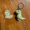 Chibi Iridescent Dinosaur Keychain - Etsy