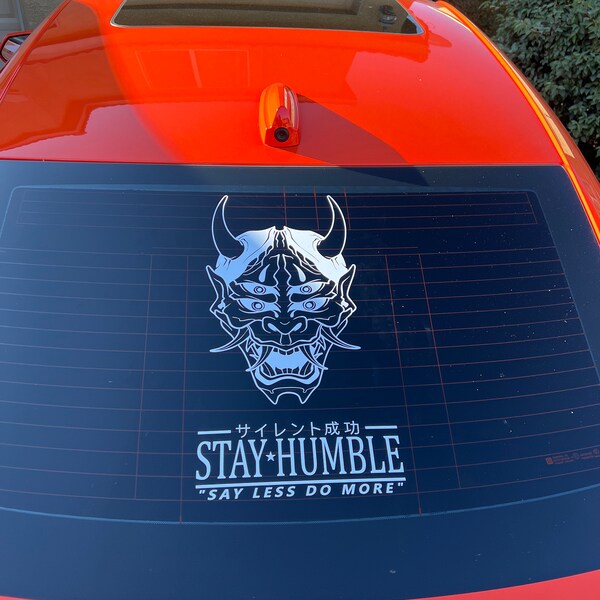 Hannya Mask Japanese Decal Sticker / Drawn by Hand / Window Body ...