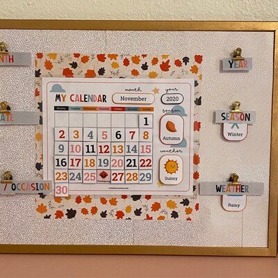 Kids Calendar Printable, Perpetual Calendar, Circle Time, Morning Time ...