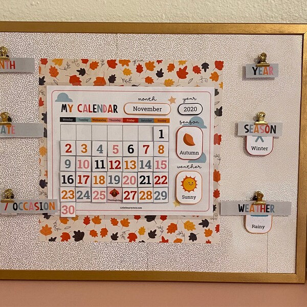 Kids Calendar Printable, Perpetual Calendar, Circle Time, Morning Time ...