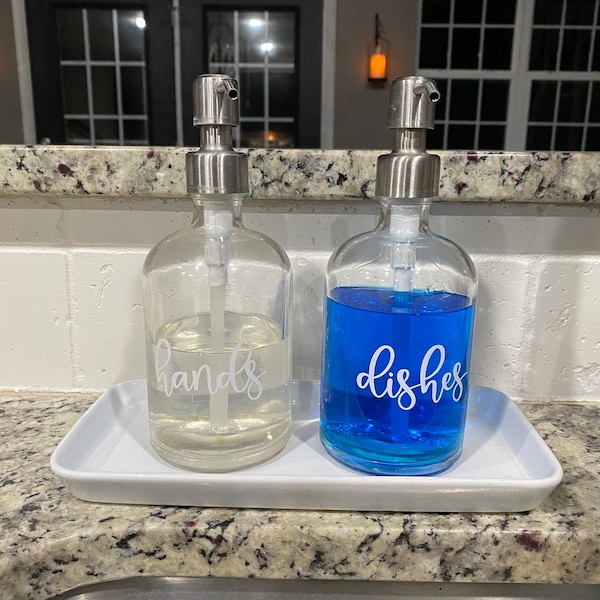 Soap Bottle Decal, Hands and Dishes Decal, Soap Dispenser Decal ...