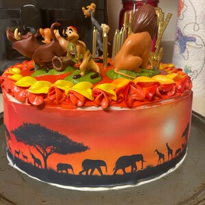 Party Décor Party Supplies frosting sheet. African Safari Sunset cake ...