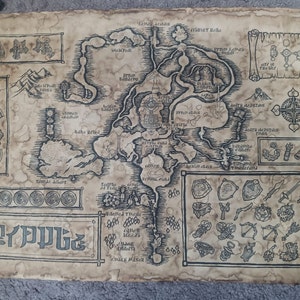 Map of Termina From Legend of Zelda Majoras Mask English or - Etsy