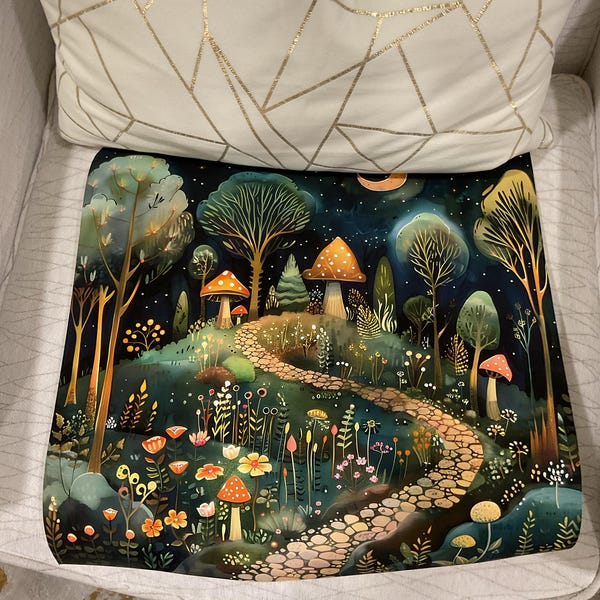 Enchanted Forest Whimsical Woodland Canvas Framed Wall Art, Magical ...