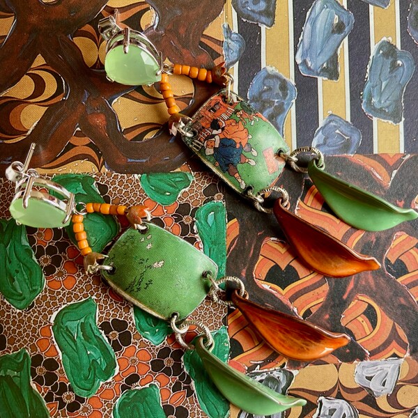 Enameled Alpine Bud Caps / Yellow Enamel / Made to Order - Etsy