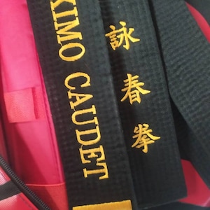 Custom Embroidery Black Belt for Martial Arts, Taekwondo, Karate, Moodukkwan, 2 Black Belt ...