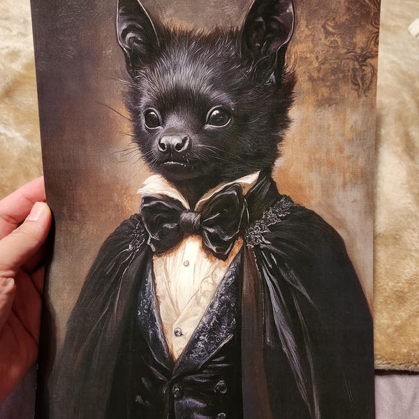 Victorian Bat Vintage Wall Art Print - Home Decor, Vintage Poster, Art ...