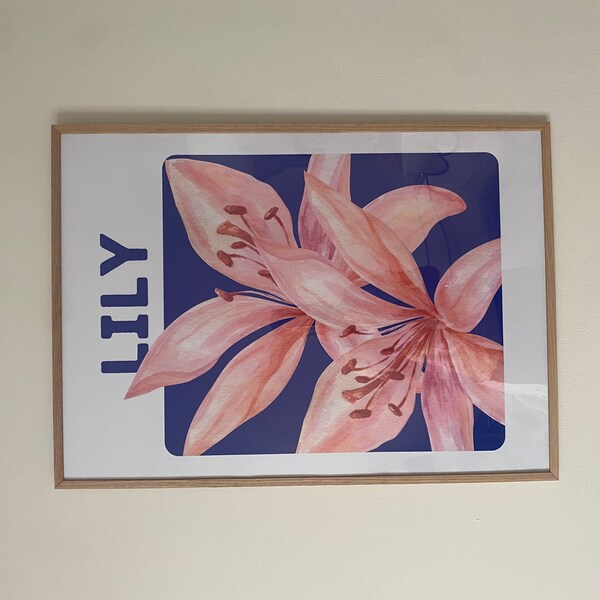 Lily Poster, Lily Art, Lily Flower, Lily Botanical, Flower Market ...