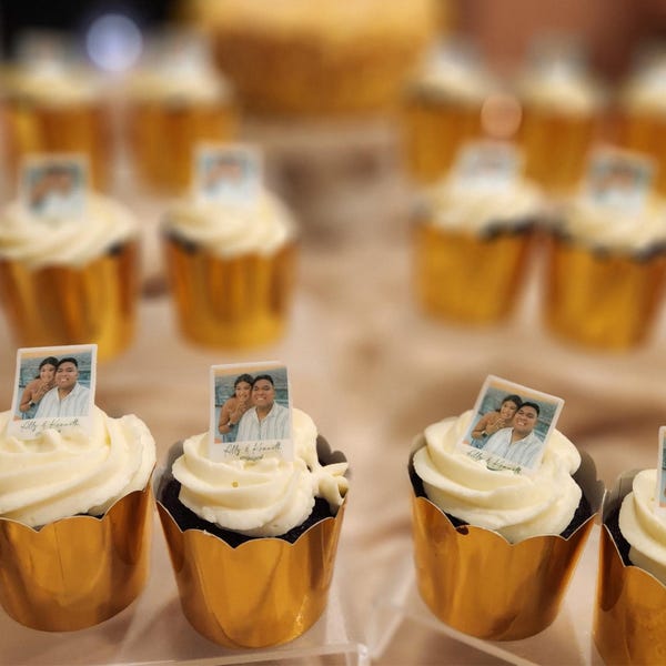 Edible Photo Cupcake Topper, Edible Image, Edible Photo, Wedding ...