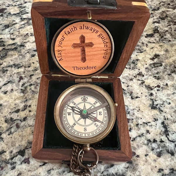 Personalized Compass Anniversary, Birthday, Groomsmen Gift for Him ...