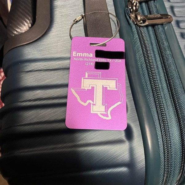 Personalized Aluminum Luggage Tag: Custom Travel Gift - Etsy