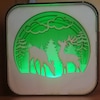 Wooden Night Lamp Deer Forest Scene Multilayer Shadowbox Laser Cut ...