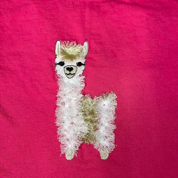 Fringed Fur Chenille Fluffy Llama Machine Embroidery Designs Boho Lama ...