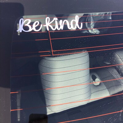 Be Kind Car Decal, Be Kind Sticker, Laptop Sticker, Vinyl Decal, Be ...