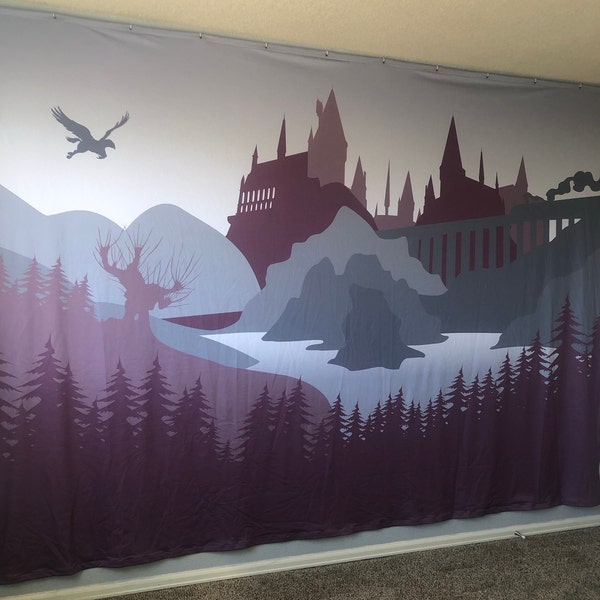 Wizards' Castle Wallpaper in the Mauve-grey Self-adhesive Removable ...