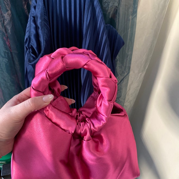 Scrunchie Satin Small Evening Bag |+25 Colors |wedding Purse Bag ...