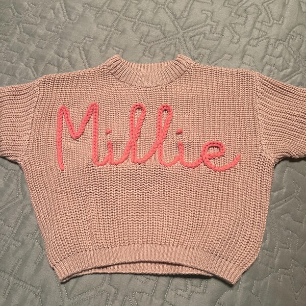 Kids Hand Embroidered Denim Jacket | Personalized Name Kids Jean Jacket ...
