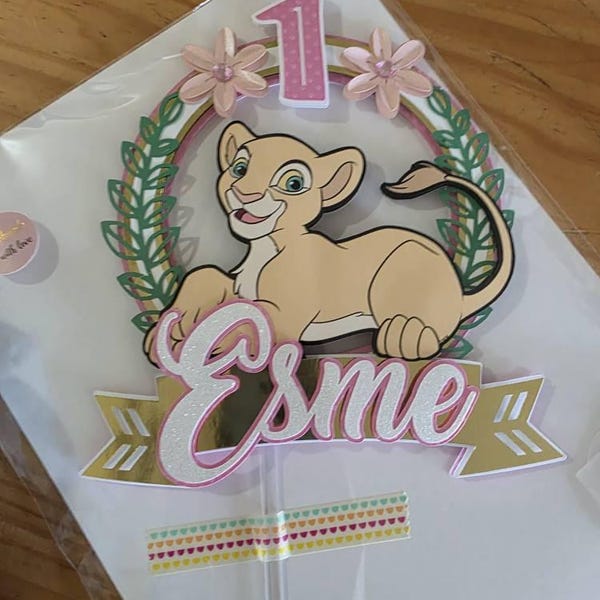 Nala Safari Cake Topper, Lion King Party Decor, Personalized - Etsy