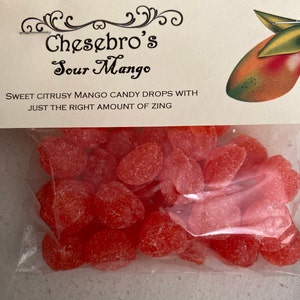 Sour Mango Hard Candy Drops 4.5 Ounces - Etsy