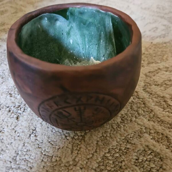 Triquetra Handmade Clay Cup With a Handle Cup Large Cup Latte Cup ...